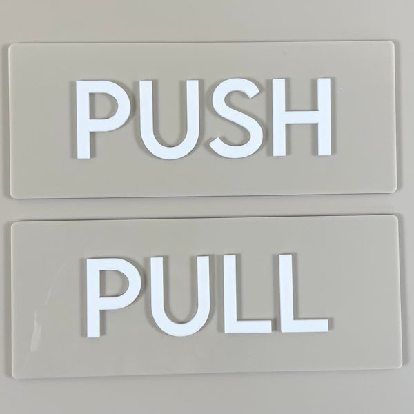 Push pull sign | custom push pull sign - Laser Edge Designs - LaserEdge ...
