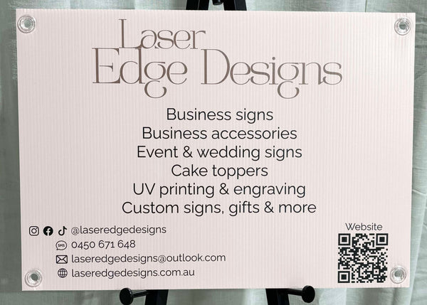 Corflute business signs | corflute signs Melbourne - Laser Edge Designs ...