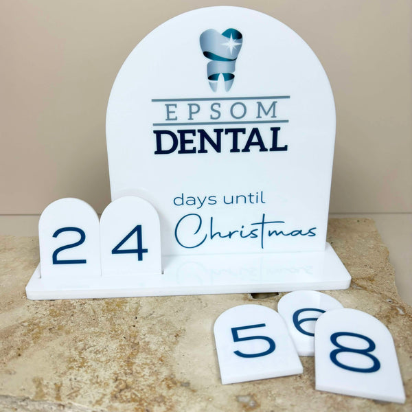 Business Christmas countdown stand | Branded countdown stand - Laser ...