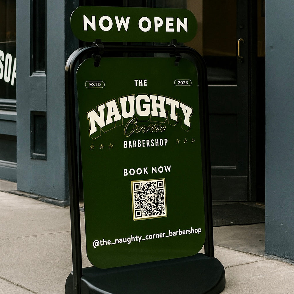 Weighted Pavement Swing Signs | Custom Outdoor Business Signs