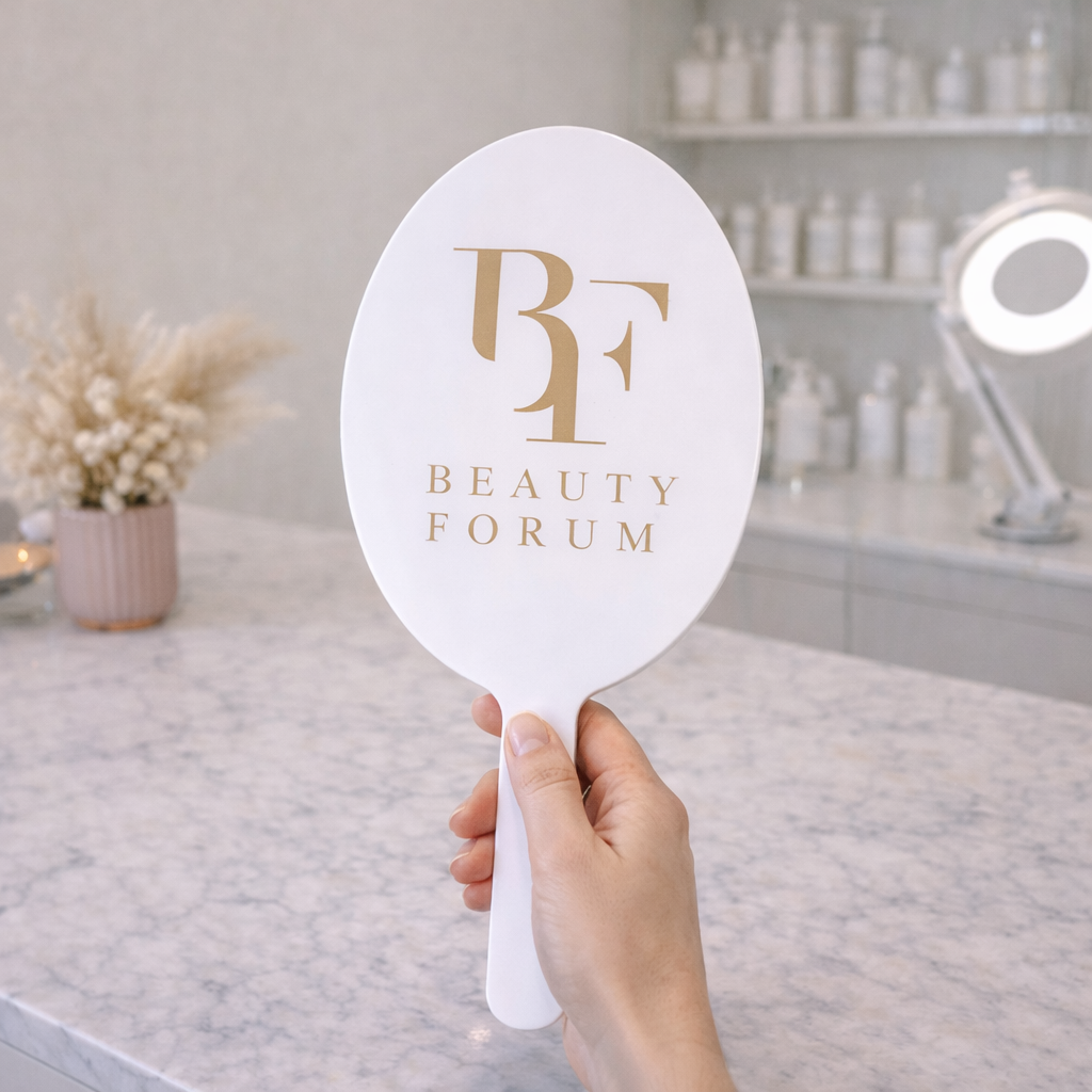 Branded Oval Handheld Mirror | Custom Salon and Business Mirrors