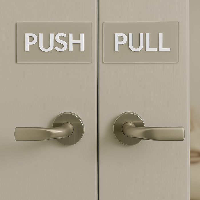 Push and Pull Door Signs | Acrylic Door Signage Australia