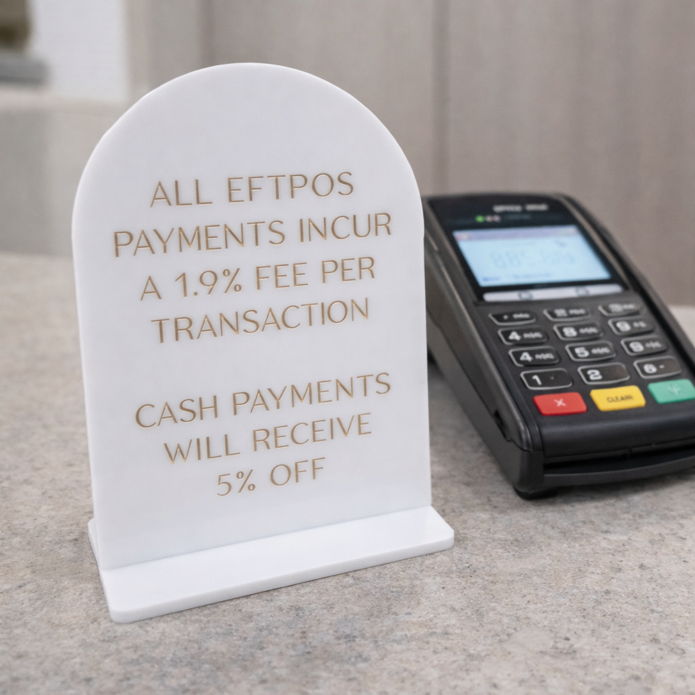 Custom Acrylic Mini Info Stand | Counter Signs Australia & NZ