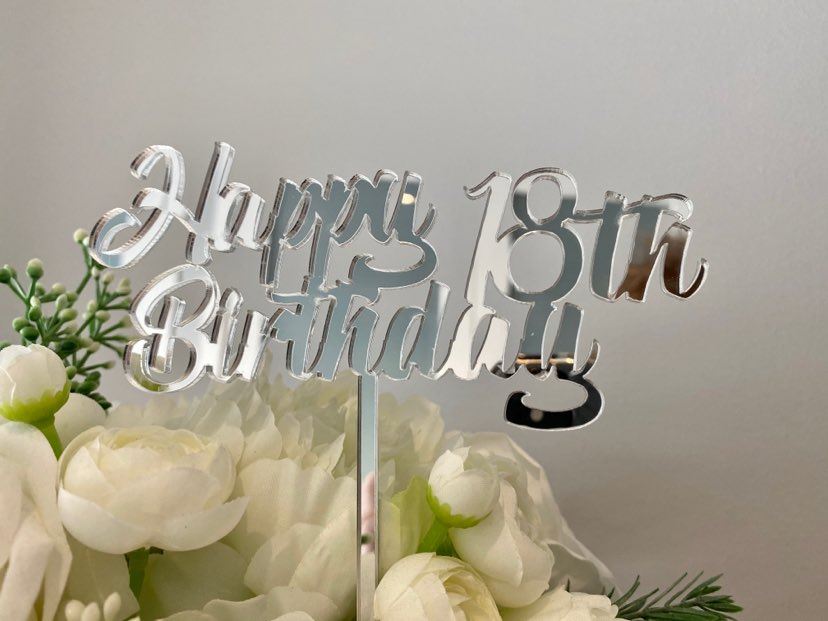 Mirror cake toppers | Cake toppers Melbourne - Laser Edge Designs ...