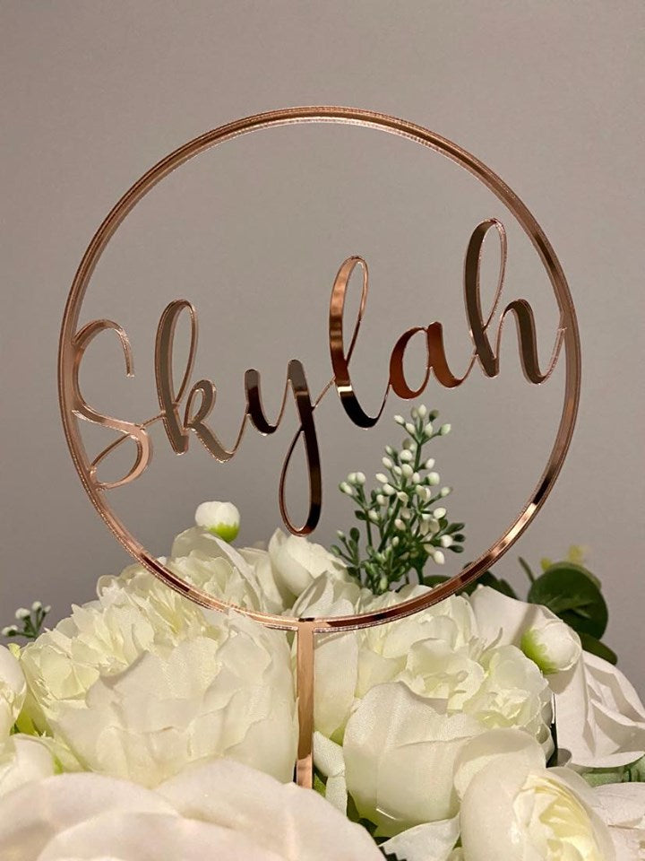 Mirror cake toppers | Cake toppers Melbourne - Laser Edge Designs ...