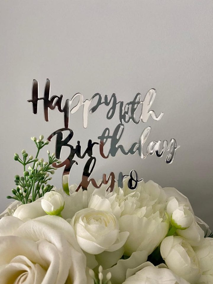 Mirror cake toppers | Cake toppers Melbourne - Laser Edge Designs ...