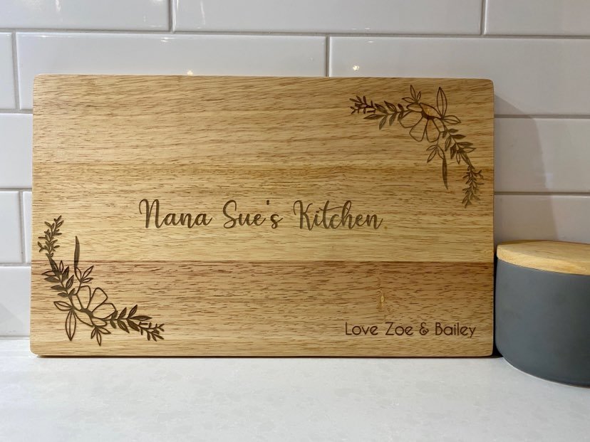 Personalised chopping board | Custom chopping board - Laser Edge ...