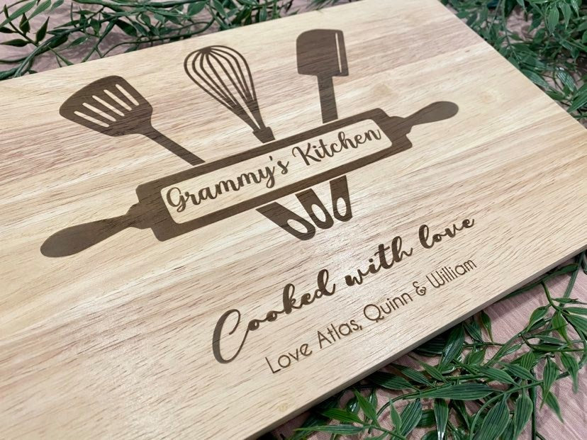 Personalised chopping board | Custom chopping board - Laser Edge ...
