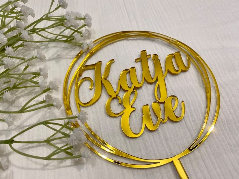 Mirror cake toppers | Cake toppers Melbourne - Laser Edge Designs ...
