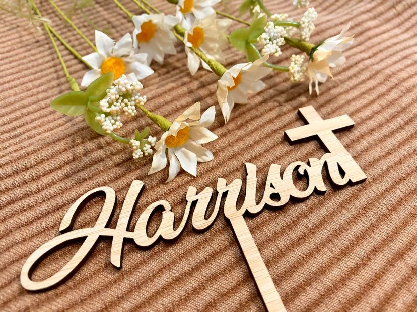 Custom cake toppers | bamboo cake toppers - Laser Edge Designs ...