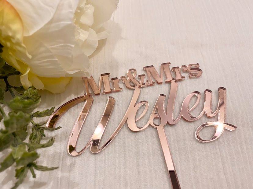 Mirror cake toppers | Cake toppers Melbourne - Laser Edge Designs ...