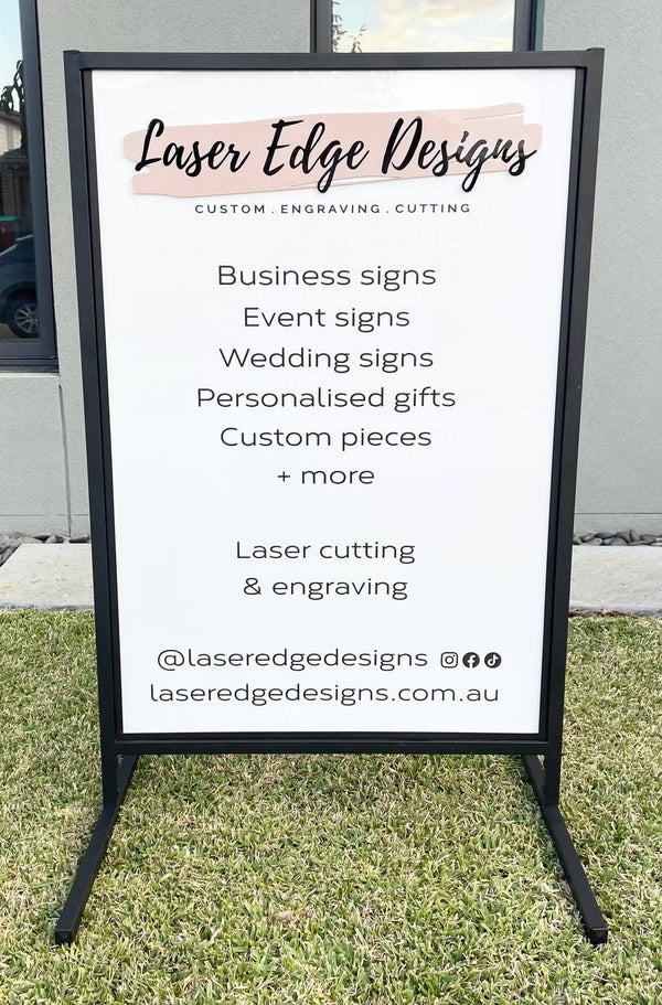 Advert stands | Outdoor stands - Laser Edge Designs - LaserEdge-Designs