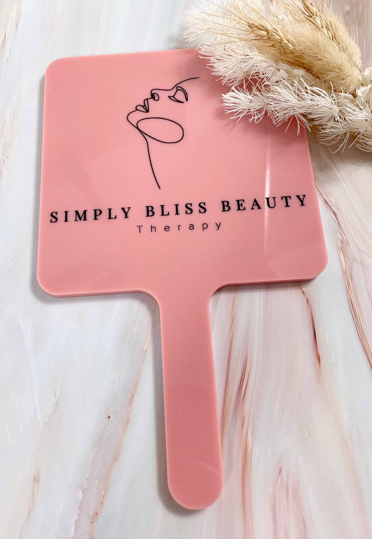 Personalised handheld mirror | Logo mirror - Laser Edge Designs ...