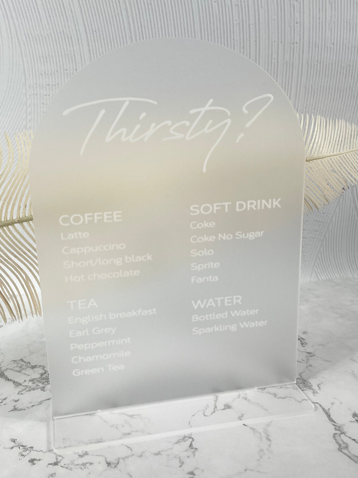 Drink menu stand | salon drink menu - Laser Edge Designs - LaserEdge ...