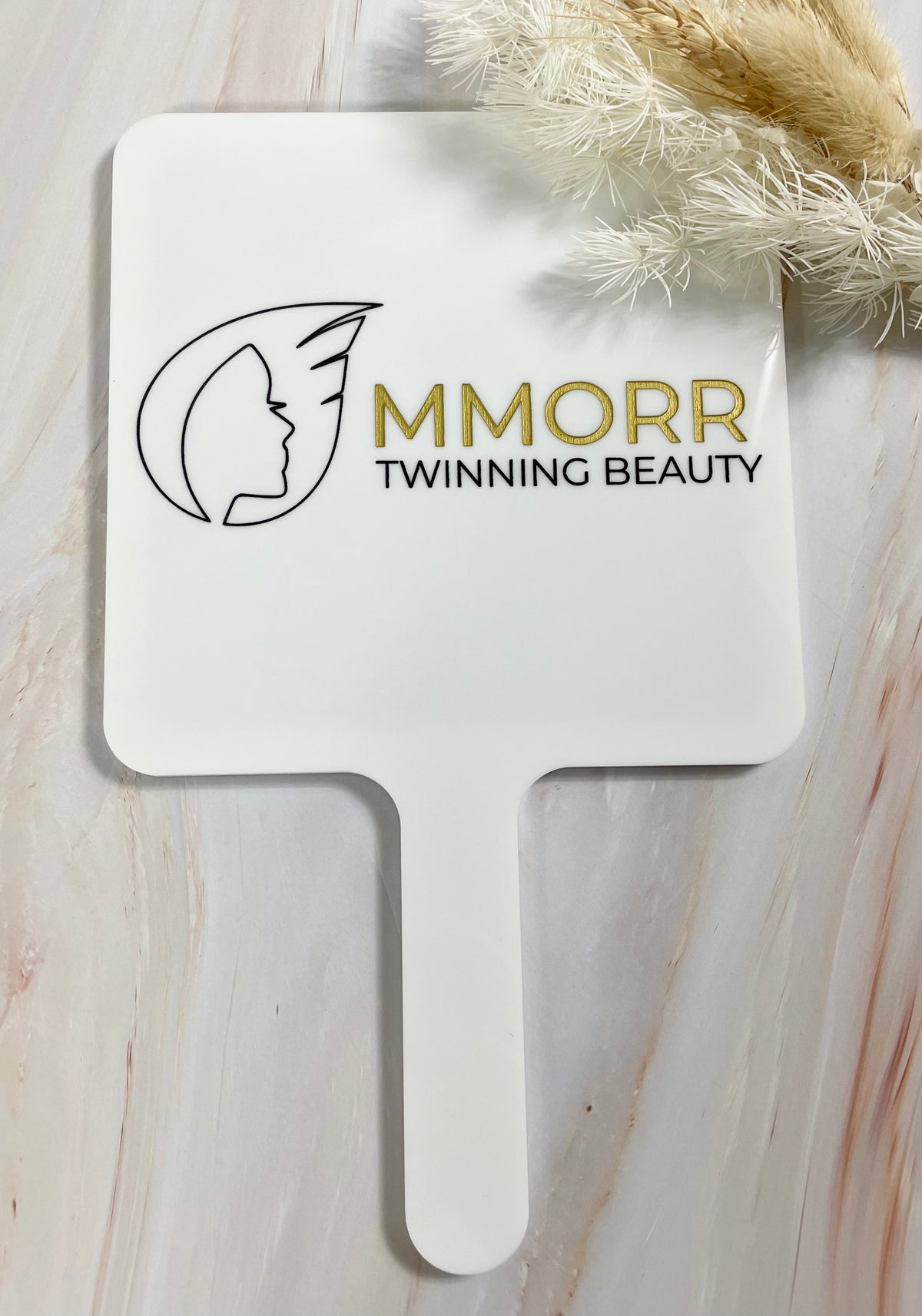 Personalised handheld mirror | Logo mirror - Laser Edge Designs ...