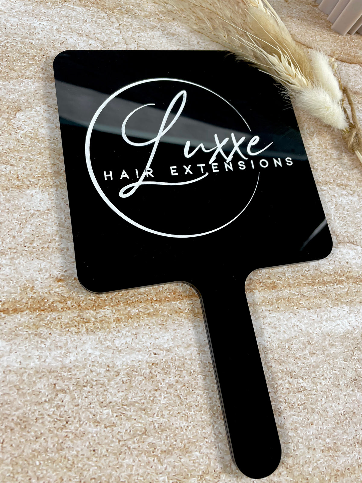 Personalised handheld mirror | Logo mirror - Laser Edge Designs ...