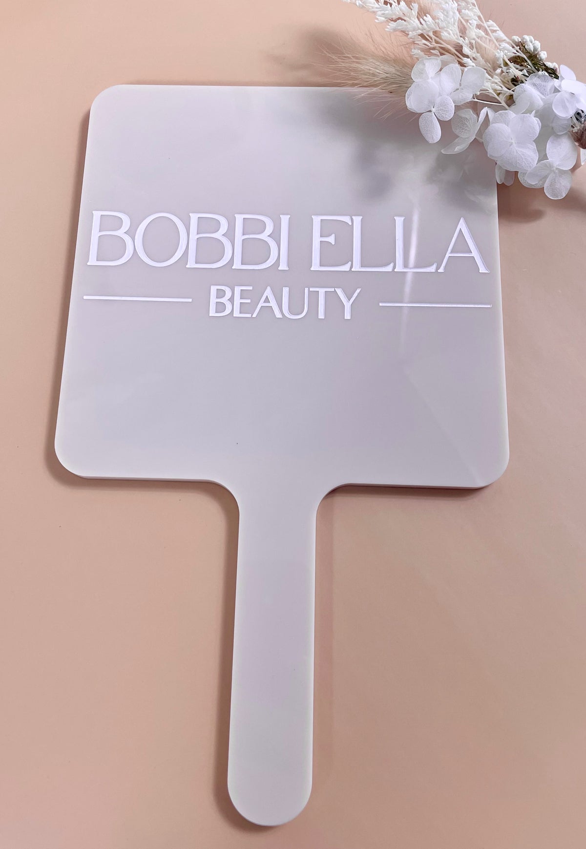 Personalised handheld mirror | Logo mirror - Laser Edge Designs ...