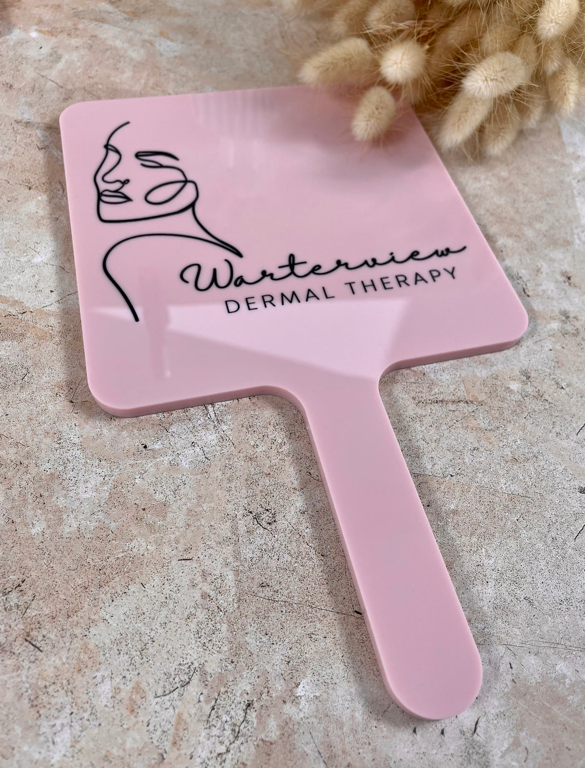 Personalised handheld mirror | Logo mirror - Laser Edge Designs ...