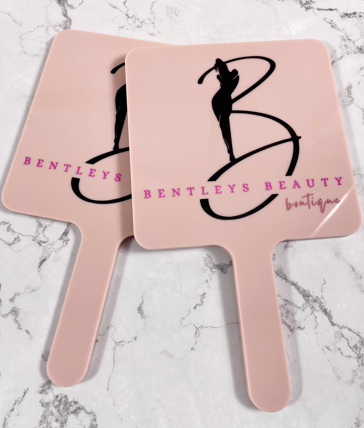 Personalised handheld mirror | Logo mirror - Laser Edge Designs ...