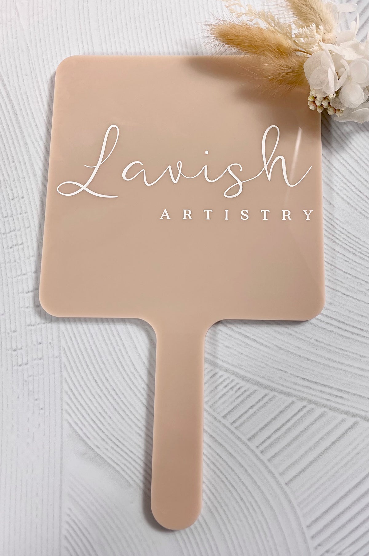 Personalised handheld mirror | Logo mirror - Laser Edge Designs ...