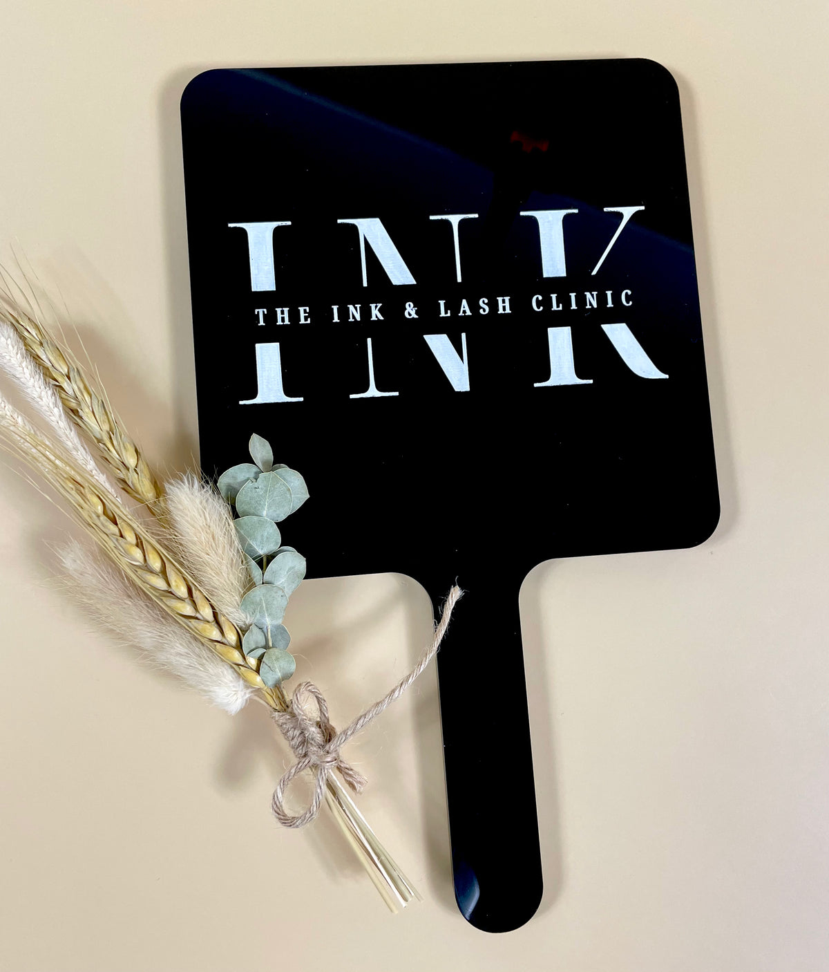Personalised handheld mirror | Logo mirror - Laser Edge Designs ...