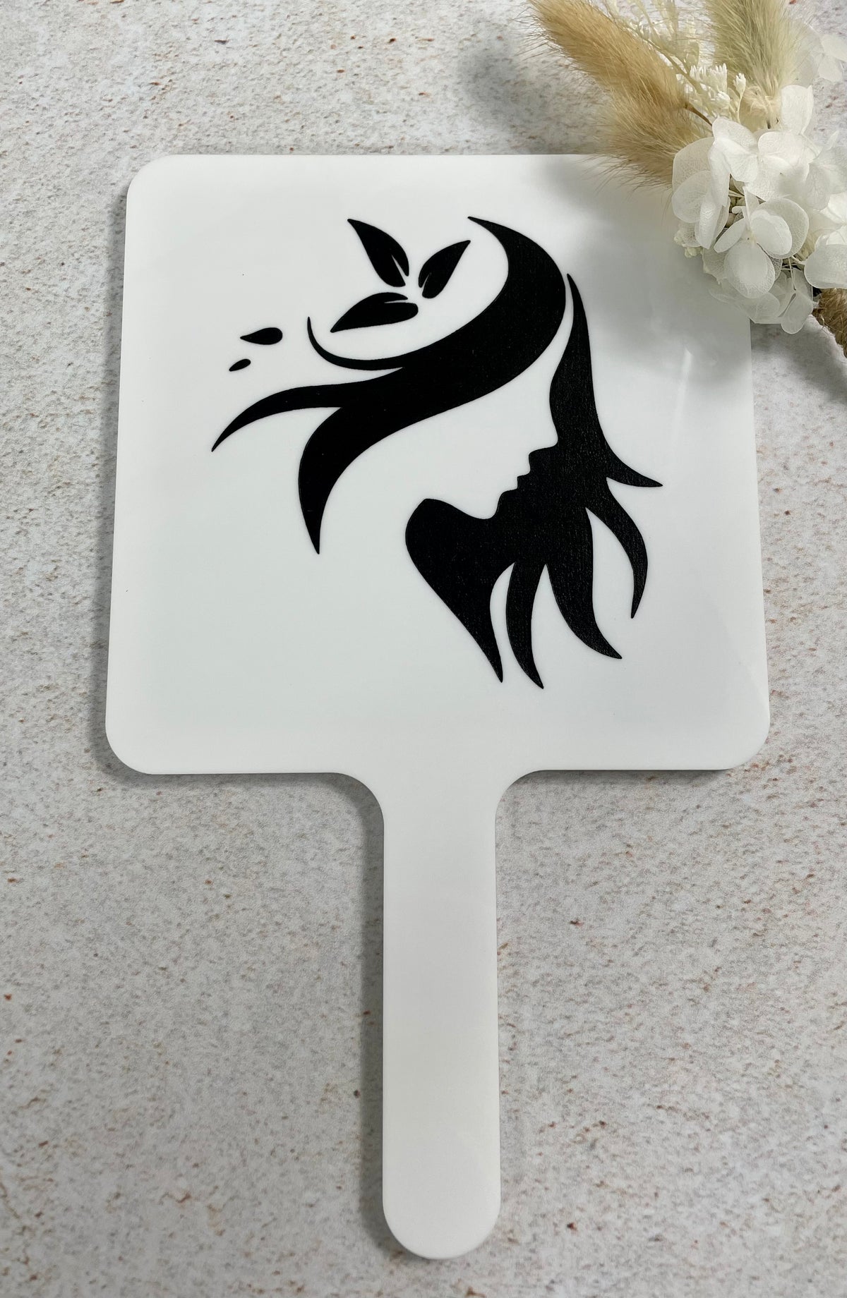 Personalised handheld mirror | Logo mirror - Laser Edge Designs ...