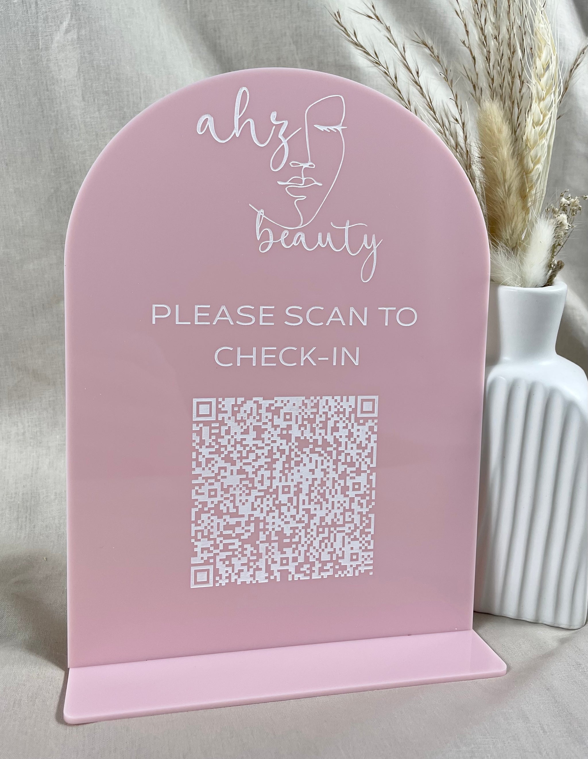QR code stand | QR code sign - Laser Edge Designs - LaserEdge-Designs