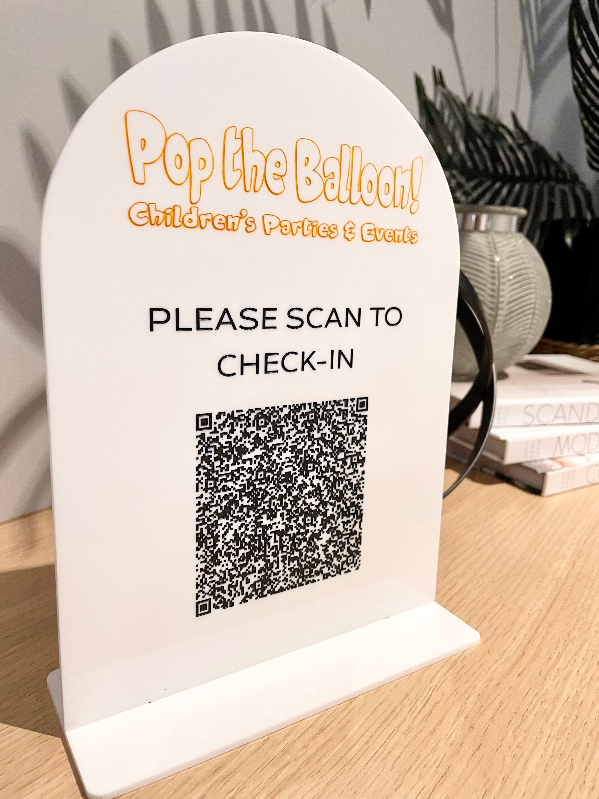 QR code stand | QR code sign - Laser Edge Designs - LaserEdge-Designs