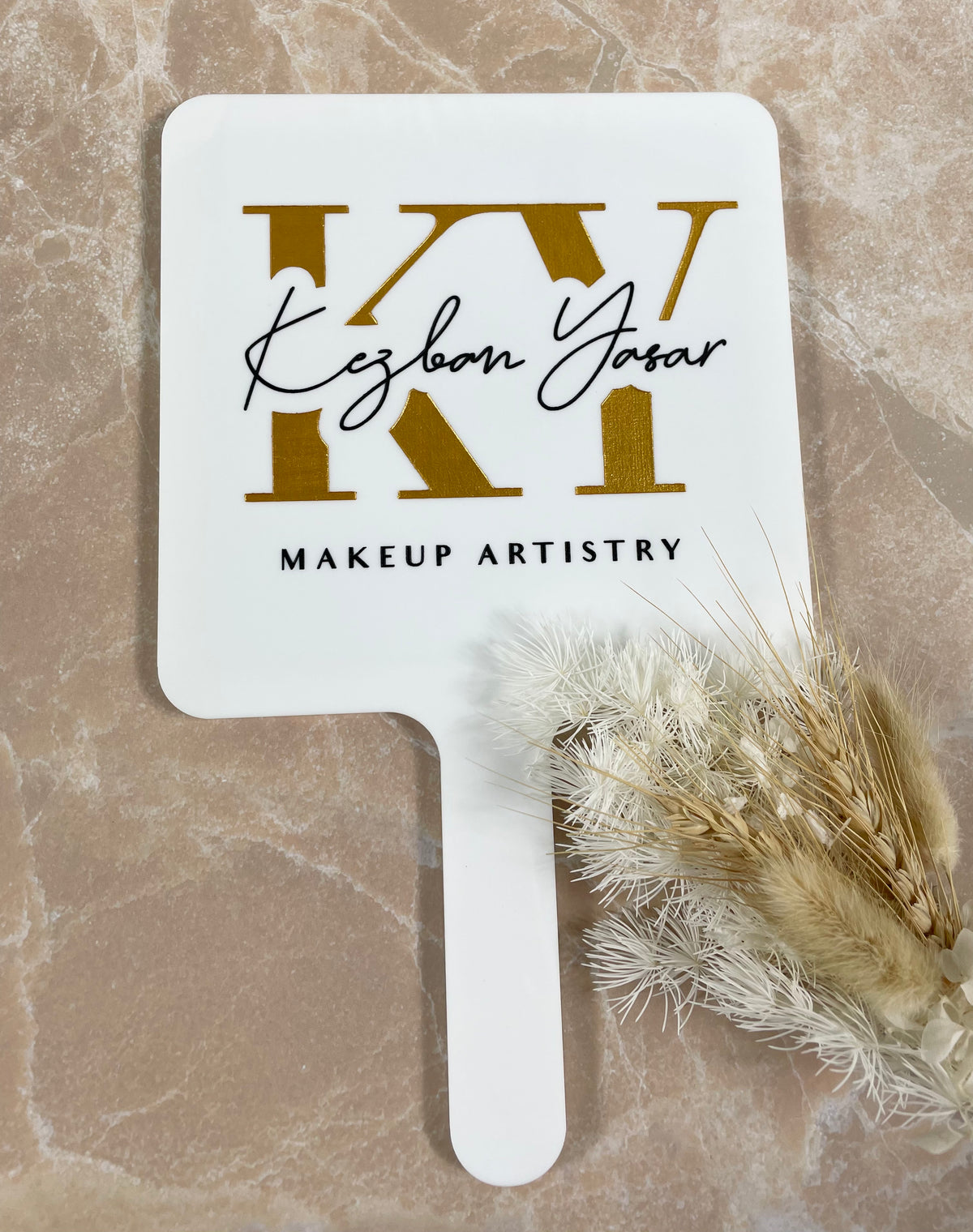 Personalised handheld mirror | Logo mirror - Laser Edge Designs ...
