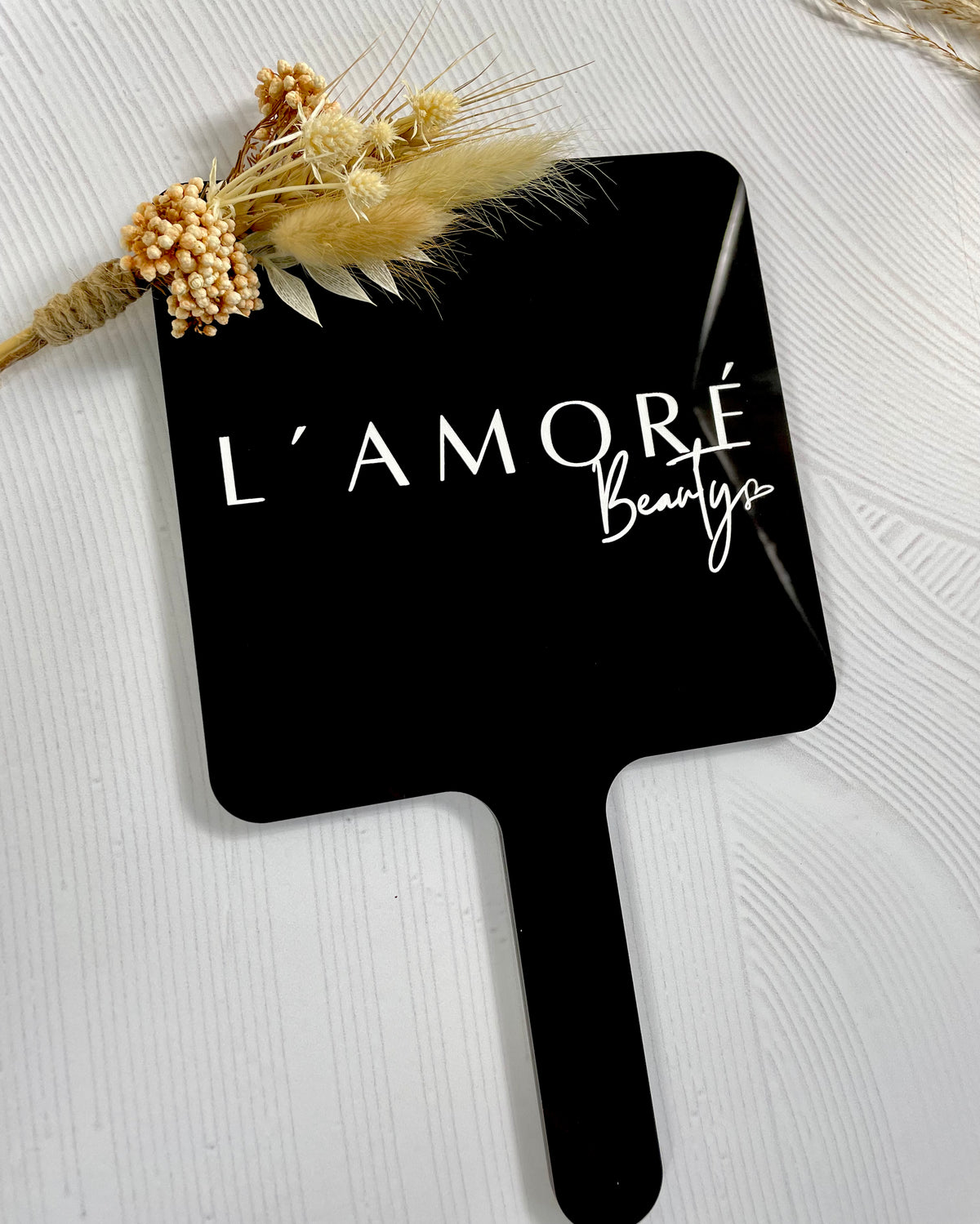 Personalised handheld mirror | Logo mirror - Laser Edge Designs ...