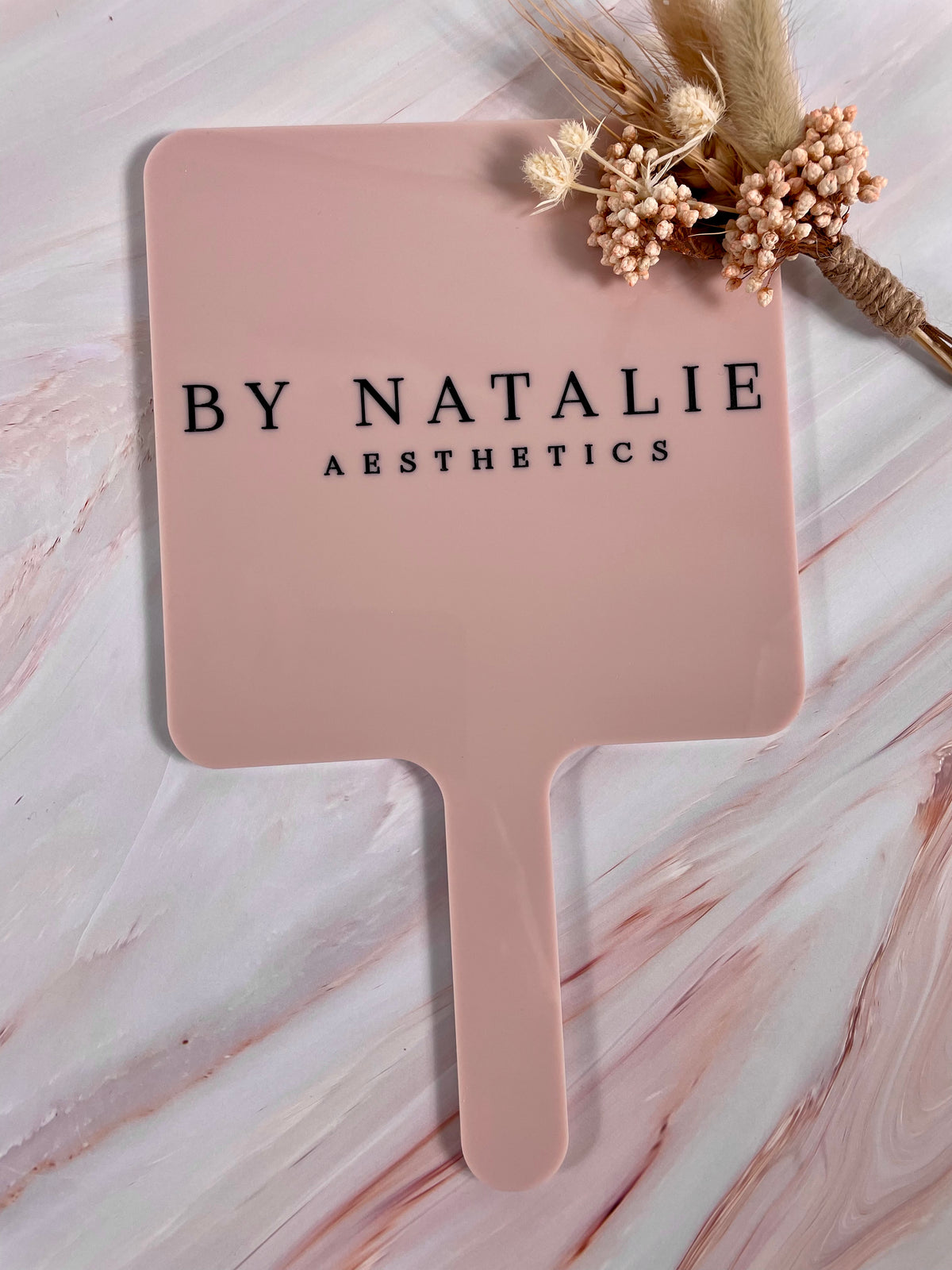 Personalised handheld mirror | Logo mirror - Laser Edge Designs ...