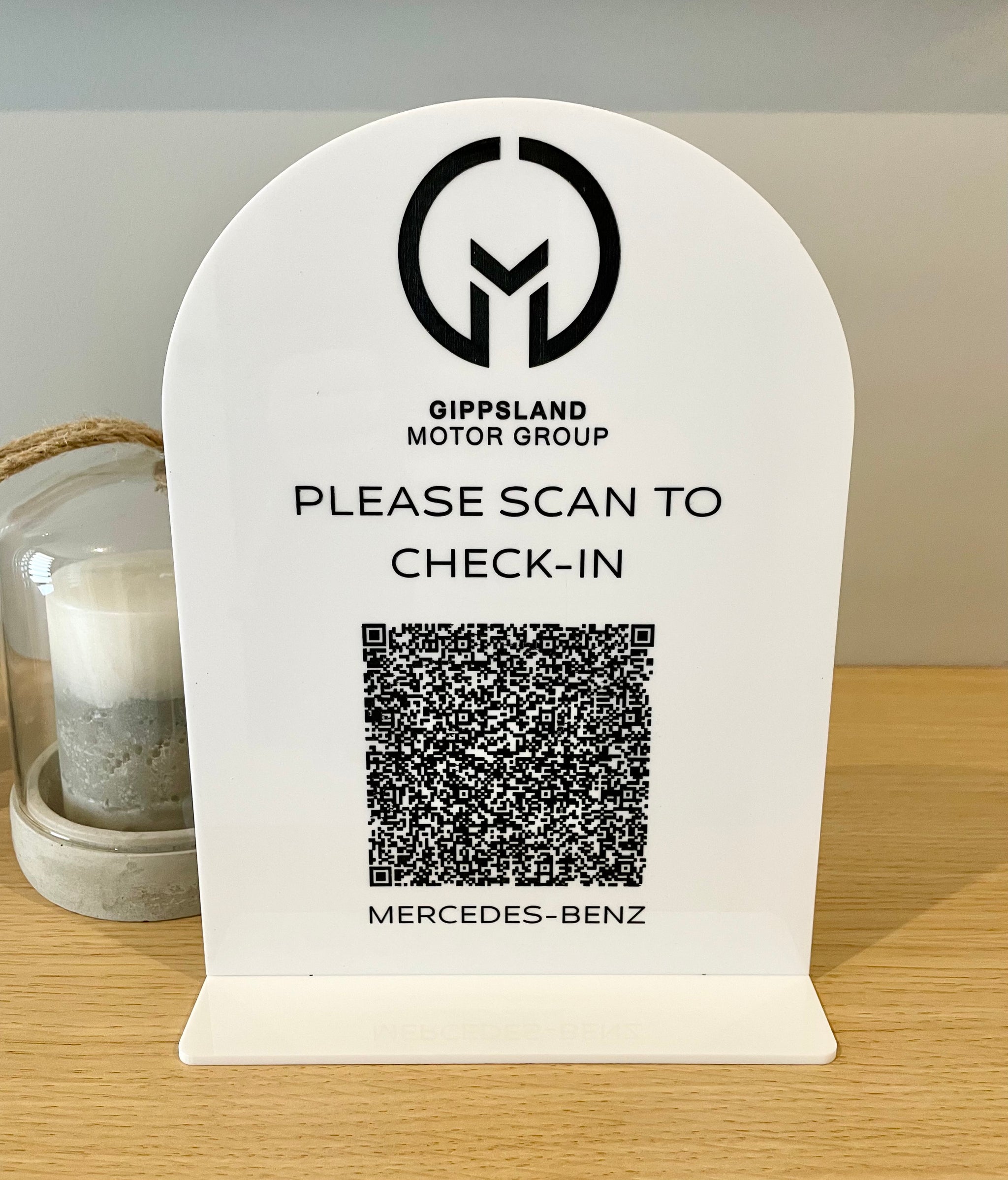 QR code stand | QR code sign - Laser Edge Designs - LaserEdge-Designs