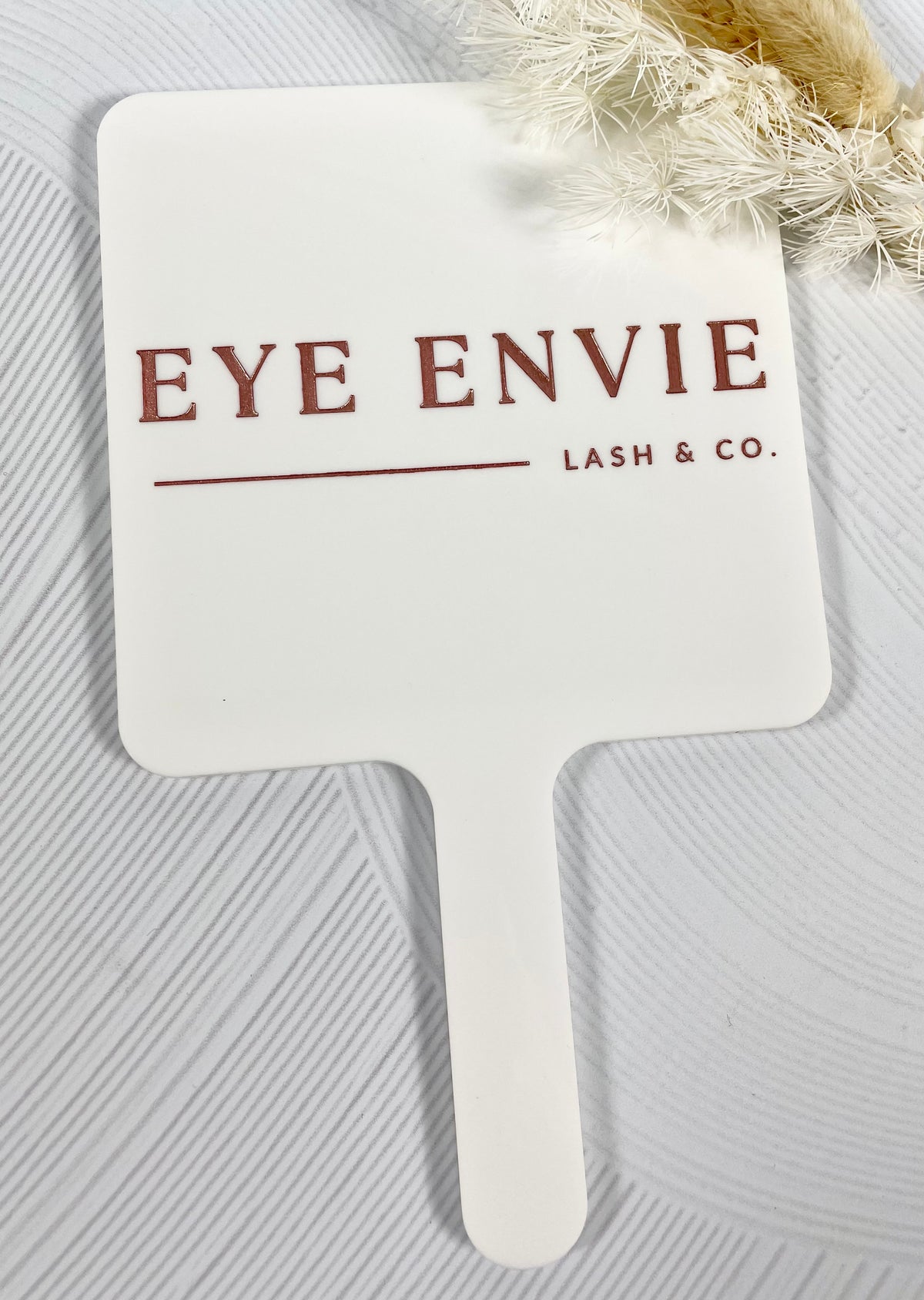 Personalised handheld mirror | Logo mirror - Laser Edge Designs ...