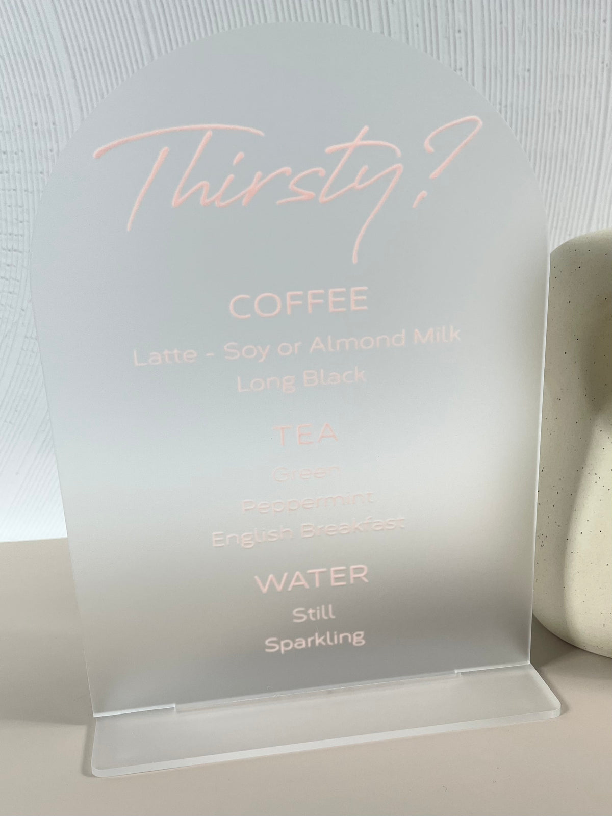 Drink menu stand | salon drink menu - Laser Edge Designs - LaserEdge ...