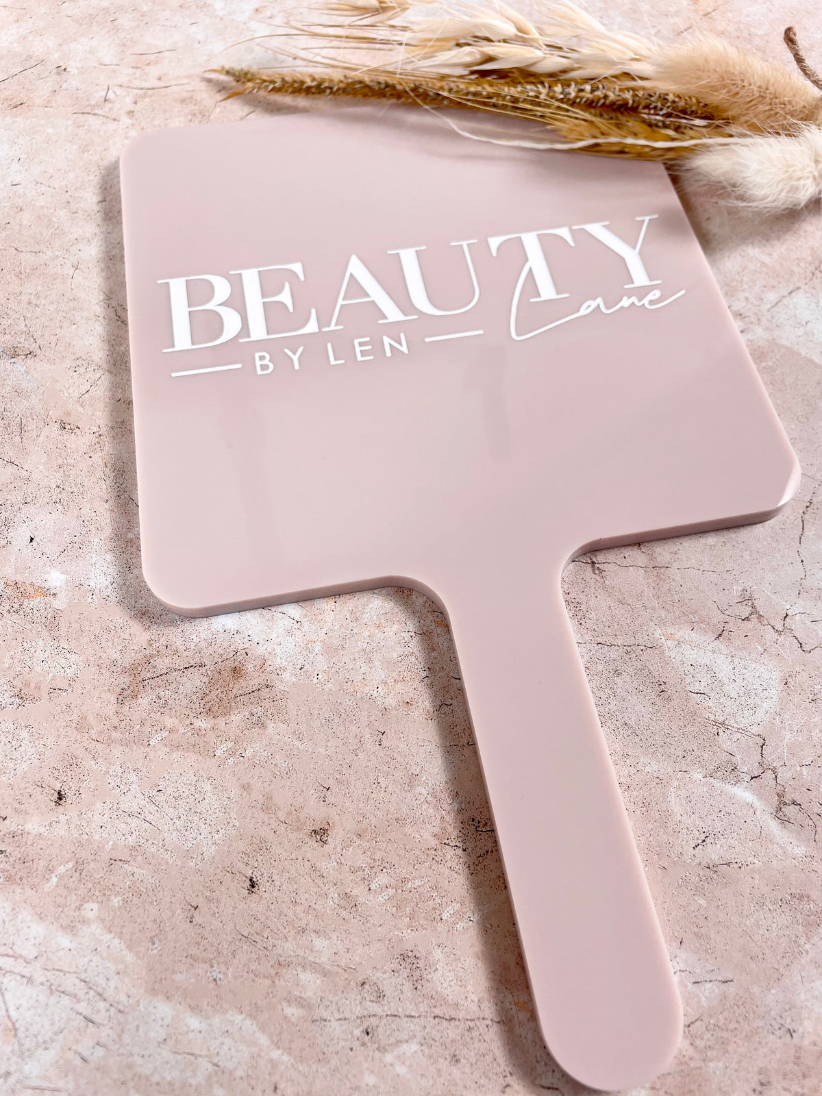 Personalised handheld mirror | Logo mirror - Laser Edge Designs ...